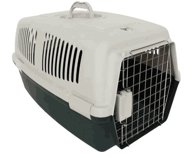 Transporter za male pse i mačke sa metalnim vratima zeleno beli - Noa ...