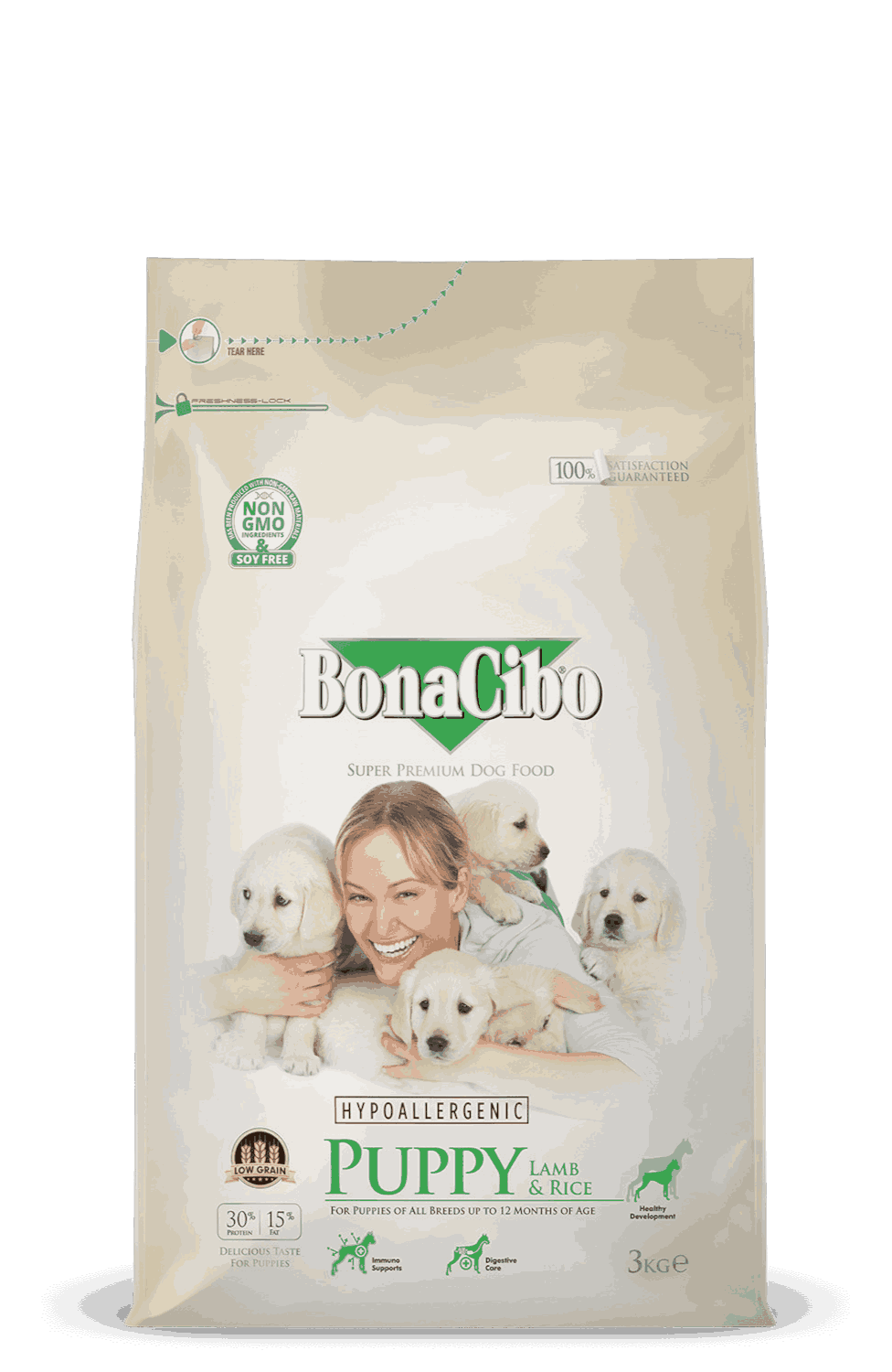 Bonacibo Hrana Za Štence Sa Jagnjetinom i Baldo Pirinčem 3kg - Noa Pet ...